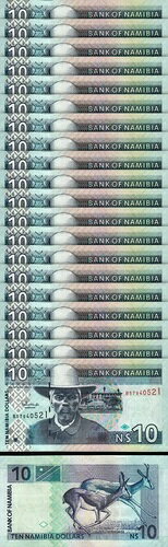 Namibia 10 Dollars 2001, UNC, 20 Pcs LOT, Consecutive, P-4c, Sign 3商品について売主紙幣「Unc」製造国/地域：ナミビア国：ナミビア種類：紙幣発行年：2001年流通/非流通：...
