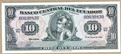 Ecuador … P-101Aa … 10 Sucres … 1966 … GEM *UNC*.?商品について販売者コメント「GEM UNC。プレミアム品質。」製造国/地域：エクアドル認証：未認証製造年：1966年流通/非流通：非流通注意...