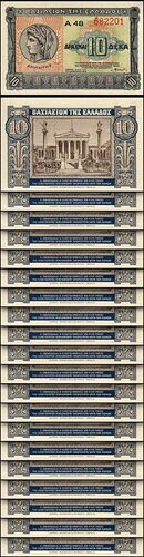 Greece 10 Drachmai 1940, UNC, 20 Pcs LOT, P-314 Completely Watermark商品について出品者メモ「Unc」流通/未流通種類：コレクション、ロット年：1940年国：ギリシャ製造国/...