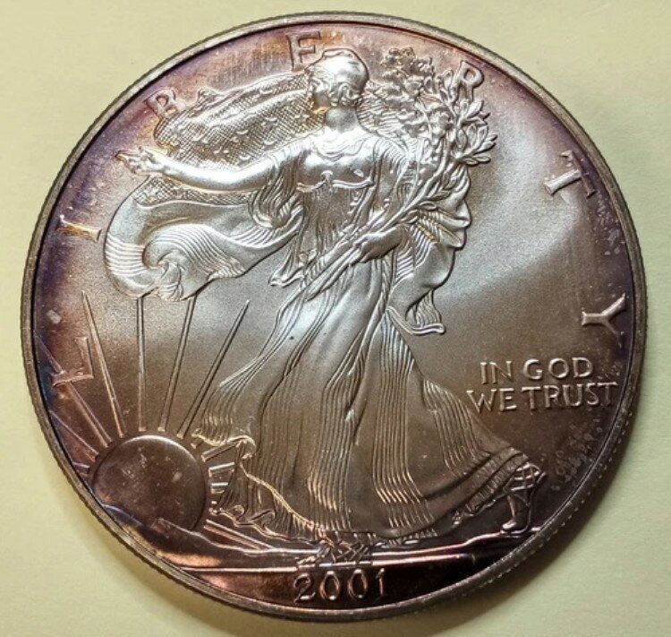 2001 ASE - UNC - Peripheral Toning - Raw商品について出品者コメント「詳細は写真をご覧ください」コイン アメリカンイーグル組成 銀発行年 2001年刻印タイプ ビジネス純度 0.999グレード 未鑑定単...