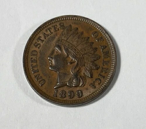 1899 Indian 1C CH Brn AU/UNC (#18793) 8 Feather die chip商品について額面：スモールセント流通/非流通：流通コイン：インディアンヘッド発行年：1899年色：BN鋳造タイプ：ビジネス造幣局...