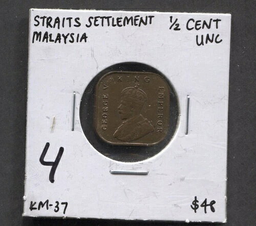 1932-Straits Settlement Malaysia- 1/2 Cent-UNC商品について流通/非流通 非流通1932年製造国/地域 マレーシア認証 未認証注意事項以下の注意事項をご理解のうえ、ご購入ください。◆ 鑑定グレード...