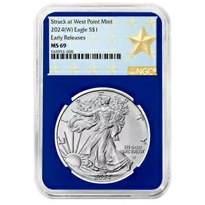 2024 (W) $1 1-oz American Silver Eagle NGC MS69 ER West Point Star Label w/ B...商品についてNGC認証ブランド/造幣局 米国造幣局コインアメリカンイーグル構成シ...