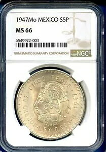 1947 Mo Mexico NGC MS66 Silver 5 Pesos S5P Cinco Pesos Cuauhtemoc Coin MS-66商品について販売者のコメント「現時点では中小企業をサポートしてください。ありがとうござい...