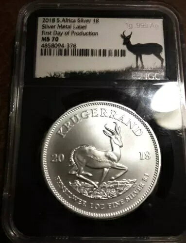 2018 Silver Krugerrand MS70 FDOP Silver Metal Label商品について循環/非循環 非循環構成シルバー2018年グレード MS 70製造国/地域 南アフリカ変更された項目番号NGC認証注意事項※以...