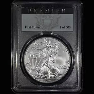 2020-W $1 SILVER EAGLE ? PCGS SP-70 ? BURNISHED PREMIER FIRST EDITION 1 OF 500 B商品についてコインアメリカンイーグル構成シルバー2020年ストライク型ビジネスグ...