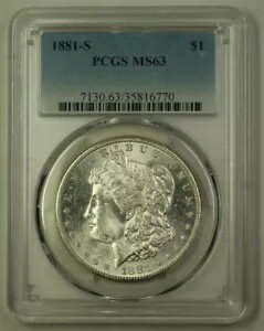1881-S US Morgan Silver Dollar $1 Coin PCGS MS-63 (Better) (K) 12商品について販売者メモ「PCGS MS-63.私たちの意見では、このコインはグレード付きのものよりも優れていま...