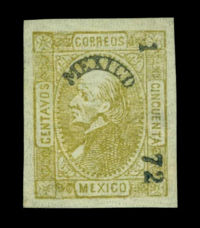 MEXICO 1872 Hidalgo 50c yellow - Mexico district - Scott # 96 mint MNH VF-XF商品について出品者コメント「高さ24mm。未使用、ヒンジなし、状態良好。」修正商品番号製...