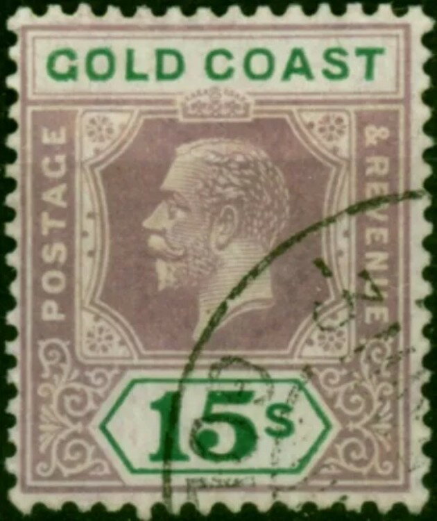 Gold Coast 1924 15s Dull Purple & Green SG100a Die II V.F.U Madam Joseph Cancel商品についてグレード VF (Very Fine)品質 中古品ブランド PTS年代...