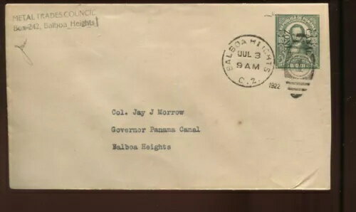 Canal Zone U3 Used Entire Local Balboa Heights Usage to Governor Morrow LV5547商品について原産地：アメリカ合衆国所有地：運河地帯品質：中古品等級：未分類認証：未認...