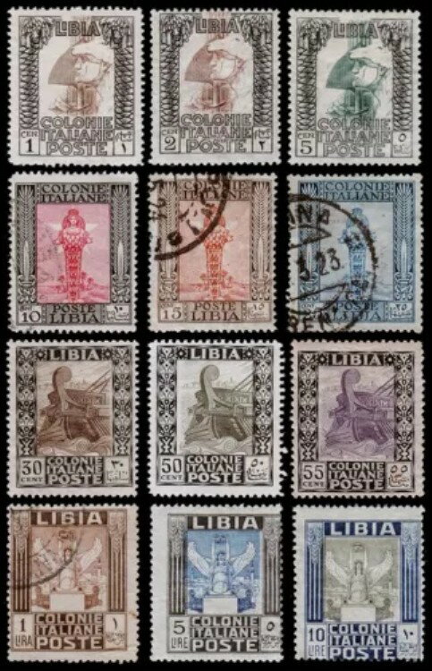 Libya - Italian Scott 20-31 (1921) Mint/Used H F-VF, Complete Set, CV $407.45 B商品について出品者コメント「#23、24、25、29 中古品」品質：新品/中古、ヒ...