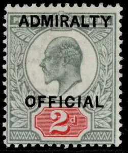 GB EDVII SG O104, 2d green & carmine-red, LH MINT. Cat ?350.商品について売主のコメント「軽く蝶番が付いており、オリジナルのガム、欠陥はありません。」君主/摂政エドワード7世 (19...