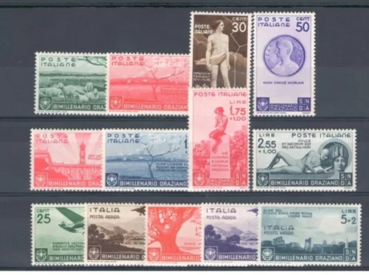 1936 Italy, Horazio, 13 Values No. 398/05 + Airmail 95/99 - MNH**商品について認証：未認証グレード：未評価原産地：イタリア品質：新品未使用/MNH注意事項※以下の注意事項をご理...