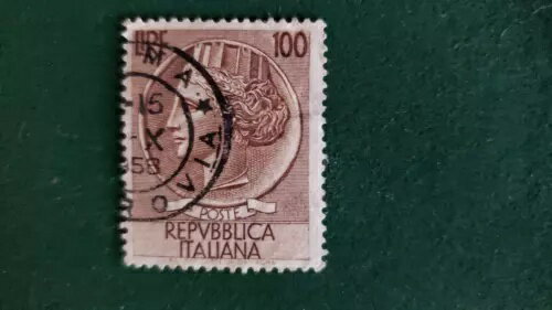1954 Coin Of Syracuse Repvbblica Italiana 100 Lire Italian Stamp商品について出品者コメント「消印が押印されており、写真の通り、消印の日付と縁がはっきりとしており、非常に鮮明です...