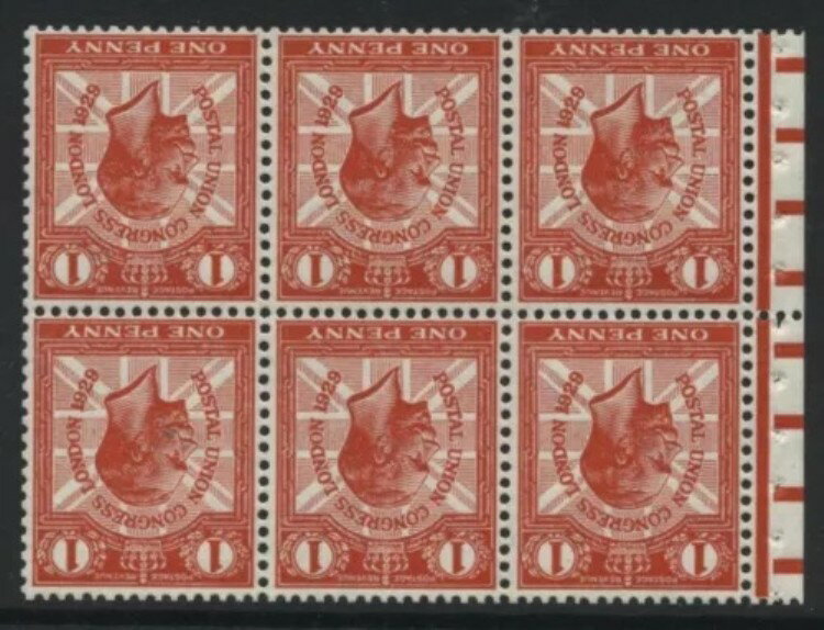 1929 1d SCARLET POSTAL UNION CONGRESS U/MINT BOOKLET PANE OF SIX SG 435bw商品について注意事項※以下の注意事項をご理解のうえ、ご購入ください※■ 商品について本商品は海...