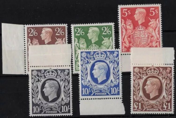 GB 1939 Square high values set of 6 unmounted mint cat ?425商品について品質：ミント・ネヴァー・ヒンジド/MNH発行年：1939年地域：グレートブリテン君主/摂政：ジョージ6世通貨：...