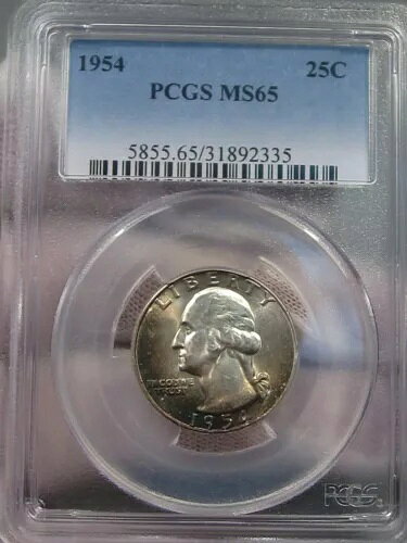 BU GEM 1954 Silver Washington Quarter PCGS MS65. #69商品について認定：PCGSグレード：MS 65流通/未使用 未使用注意事項※以下の注意事項をご理解のうえ、ご購入ください■ 鑑定済みコイ...