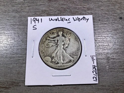 1941-S Vintage Walking Liberty Silver Half Dollar San Francisco Mint-121224-49商品について流通/非流通 流通額面 50セントコイン リバティ・ウォーキング組成 銀...