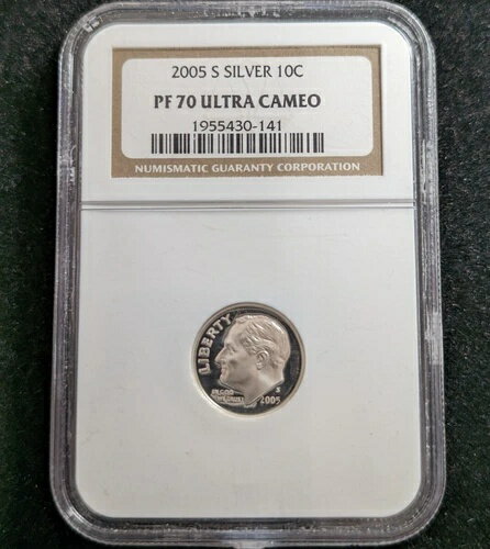 2005-S Proof Silver Dime 10c NGC PF70DCAM 1955430-141商品について鑑定書 NGC2005年流通/非流通 非流通額面 10セントルーズベルト硬貨注意事項※以下の注意事項をご理解のうえ、ご購入...