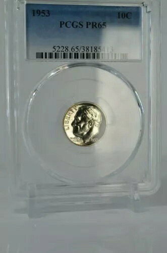 1953 SILVER ROOSEVELT DIME PCGS GRADED PR65 PROOF VERY RARE COIN UNCIRCULATED商品について流通/非流通 非流通コインホルダー製造国/地域：アメリカ合衆国認証番号：3...