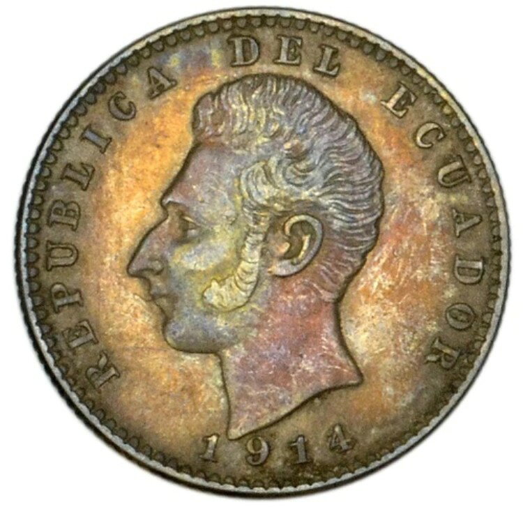 ECUADOR 2 Decimos (Dos) 1914 Philadephia TF Silver Original AU/UNC商品について額面：2デシモス流通/非流通：流通組成：銀製造年：1914年純度：0.9グレード：未鑑定製造国/...