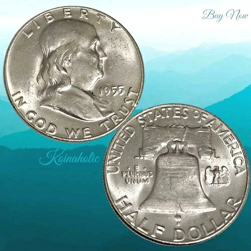 1955 Franklin Half Dollar Gem BU From Original Roll, Lowest Mintage Of Series商品について額面 50セント流通/非流通 非流通コイン フランクリン組成 銀発行年 1...
