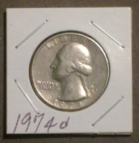 1974 Washington Quarter w/filled in D and Cod instesd of God (In God We Trust)商品について額面 25セント流通/非流通 流通コイン ワシントン組成 銀年 1974...