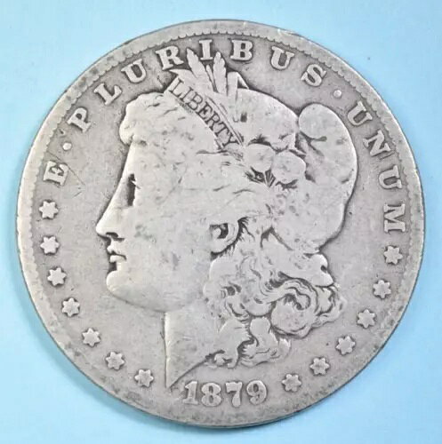 1879 Morgan Dollar ~ VG VERY GOOD ~ 90% Silver $1 US Coin Collectible商品について流通/非流通 流通額面 1ドルコイン モルガン組成 銀発行年 1879年純度 0.9打刻タ...