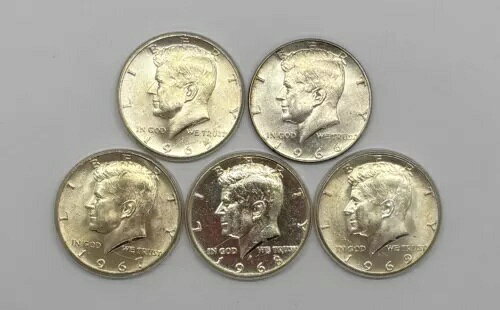 Set of 5 Silver Kennedy Half Dollars - Lustrous Set 1965-1969商品について出品者コメント「落札者には写真に写っている現品をお渡しします。」額面：50セント流通/非流通：流通コイン：...