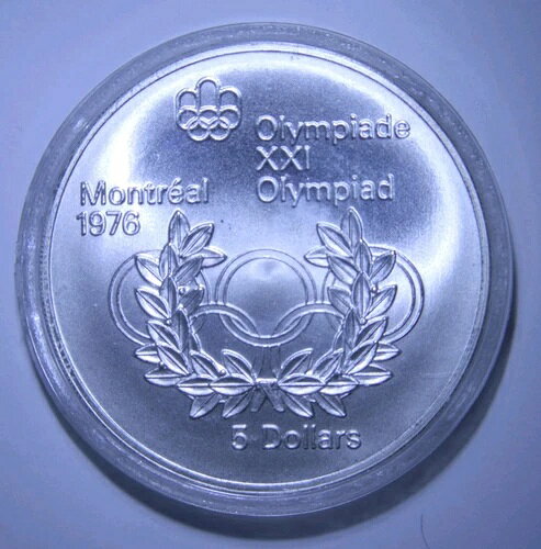 1974 Montreal Olympics .925 SILVER $5 Coin - Olympic Rings商品について販売者コメント「新品同様。オリジナル保護ケース入り」流通/未流通材質：銀製造年：1976年純度：0.925特徴：...
