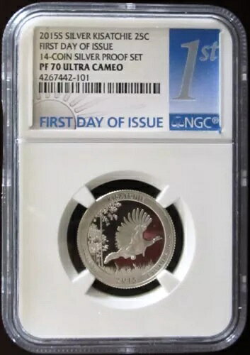 2015-S Kisatchie Silver Quarter, NGC PF 70 UC, 14-Coin Proof Set, FDI商品について販売者メモ「プルーフ」組成：銀認証番号：4267442-101刻印の種類：プルーフ純度：0...