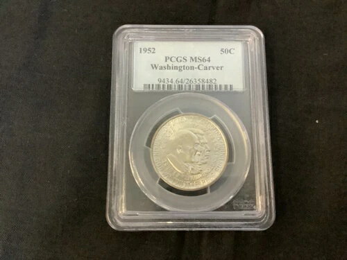 1952 Washington-Carver 50C PCGS Graded MS64 Silver Half Dollar Commemorative!商品について組成：銀刻印タイプ：ビジネス純度：0.9グレード：MS 64KM番号：16...