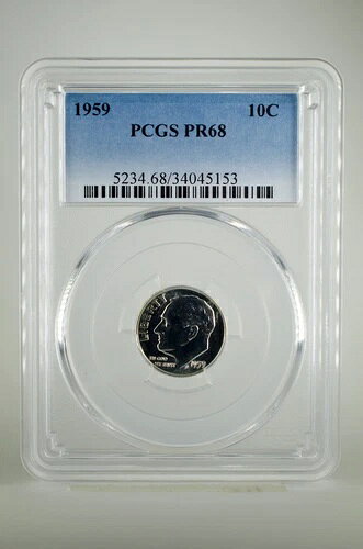 PR68 1959 90% SILVER ROOSEVELT DIME PCGS GRADED 10C PROOF COIN US PR 68商品について流通/非流通額面 25セント材質 銀年 1959年刻印タイプ プルーフグレード PR ...