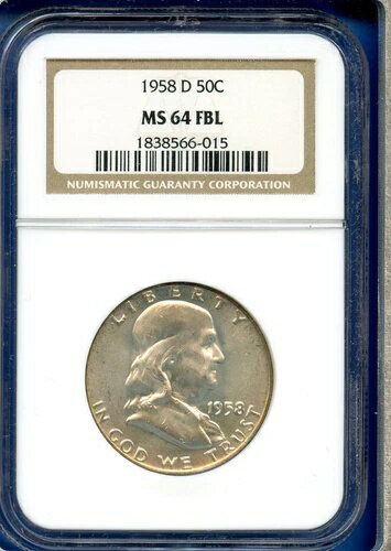 1958 D NGC MS64FBL Franklin Half Dollar 50c Silver US Mint Coin 1958-D MS-64 FBL商品について販売者からのコメント「この時期だからこそ、中小企業を応援してください...