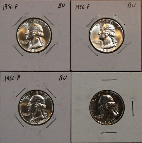 1956 & 1962 Washington Quarters BU Mint State 90% Silver 25c US Coin GEM商品について流通/非流通 非流通額面 25セントコイン ワシントン組成 銀発行年 1956年、1...