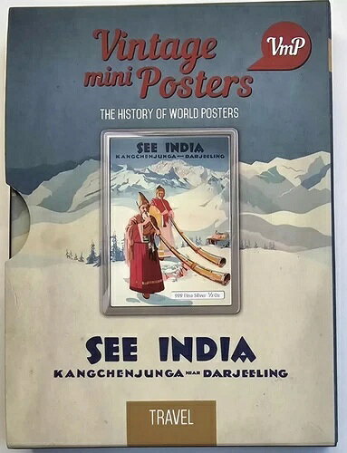 2015 PAMP VINTAGE MINI POSTER “SEE INDIA” 1/2OZ SILVER .999 MINTAGE 1,000商品について組成：銀形状：バー製造年：2015年純度：0.999単位1/2オンスあたりの貴金属...