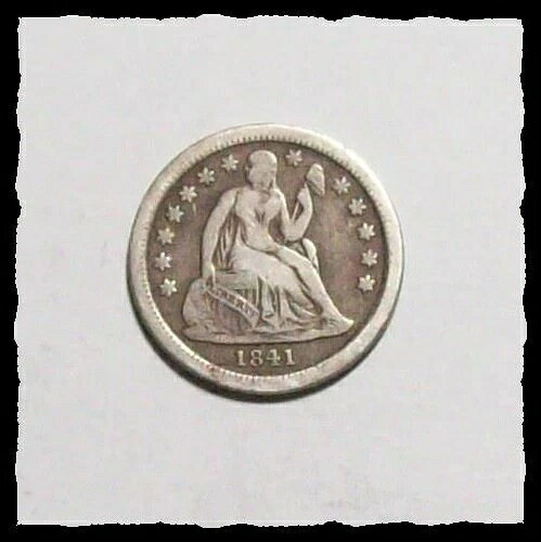 1841-P Seated Liberty Dime Original VF #16D42 .900 Fine Silver COIN商品について販売者メモ「素晴らしいリバティ・シーテッド・ダイム。〜拡大写真、説明、販売条件についてはページ...