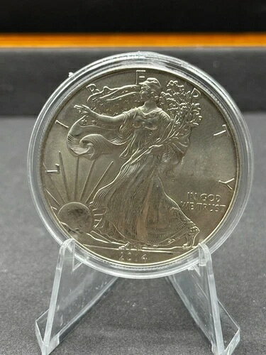 2014 $1 American Silver Eagle 1 oz Brilliant Uncirculated BU Bullion Coin商品について組成 銀純度 0.999刻印タイプ ビジネスグレード 未鑑定単位あたりの貴金属含有...