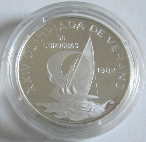 Nicaragua 50 Cordobas 1988 Olympics Seoul Sailing Silver商品について1988年組成：銀認証：未認証注意事項※以下の注意事項をご理解のうえ、ご購入ください■ 鑑定済みコイン・紙幣について...