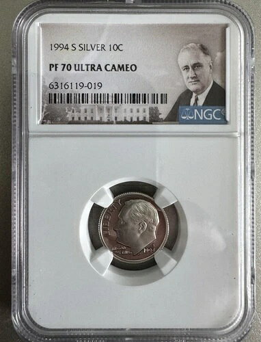 1994-S 10c SILVER NGC PF70UCAM PROOF ROOSEVELT DIME ULTRA CAMEO PR 70商品について額面 10セント流通/非流通 非流通コイン ルーズベルト組成 銀発行年 1994年認証番号...