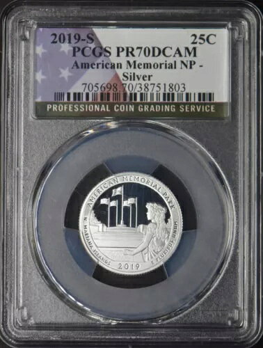 2019-S American Memorial NP Silver Quarter PCGS PR70DCAM Flag Label ?COINGIANTS?商品について出品者コメント「状態は写真をご覧ください」流通/未使用額面：25セン...