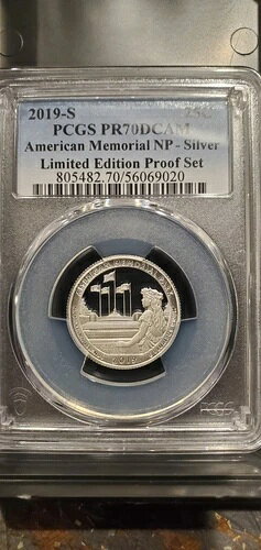 Perfection! 2019-S PCGS PR70DCAM American Memorial NP Limited Edition Silver...商品について額面 25セント流通/非流通 非流通コイン アメリカ・ザ・ビューティフ...