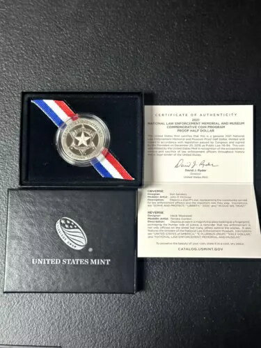 2021 National Law Enforcement Memorial & Museum Proof Clad Half Dollar w/CoA商品について2021年素材：現代銀貨/クラッド刻印タイプ：プルーフ特徴：記念硬貨製造国/...