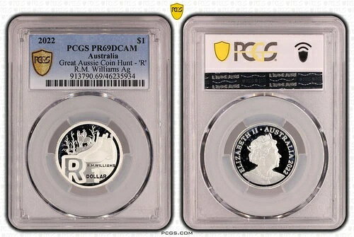 Australia 2022 Great Aussie Coin Hunt 3 'R' R.M. Williams Silver PCGS PR69DCA...商品について額面 1ドル地域 オーストラリア材質 Agグレード PR69DCAM...