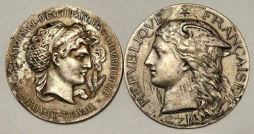 Lot Silver Medals France "Agriculture" 71 gr商品について流通品/非流通品材質：銀種類：メダル製造国/地域：フランス修正アイテム番号注意事項※以下の注意事項をご理解のうえ、ご購入ください■ 鑑定済み...
