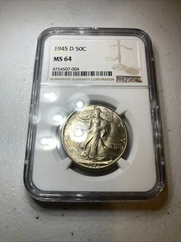 1945 D Walker Half NGC MS64 UNCIRCULATED 50C SILVER!商品について額面 50セント流通/非流通 非流通コイン リバティ・ウォーキング組成 銀発行年 1945年鋳造タイプ ビジネス純度 0.9...