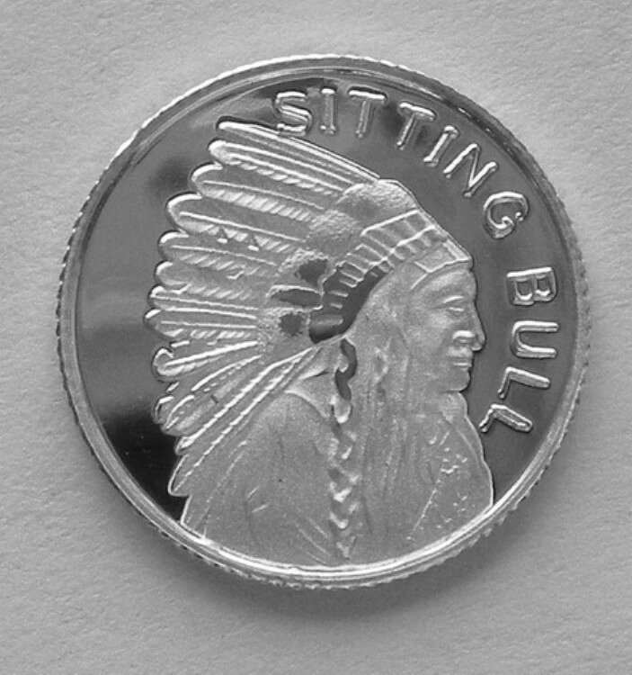 (50) 1 GRAM .999 PURE SILVER OF SITTING BULL CHIEF OF HUNKPAPA LAKOTA SIOUX b7商品について販売者コメント「***新品未使用***」形状：ラウンド型年：2019年純...