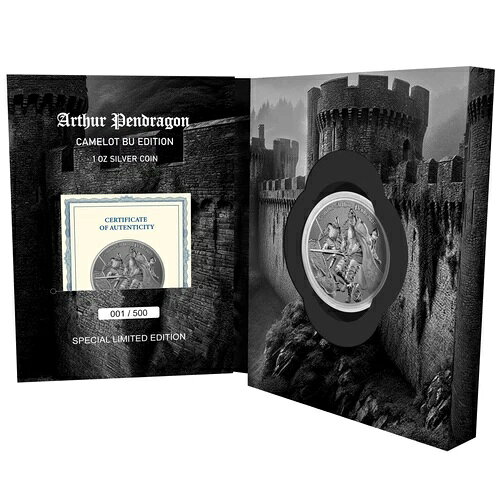 2 Dollar Camelot King Arthur - Pendragon - Special Blister Niue 1 oz Silver 2023-商品についてヤール 2023メタル/マテリアル シルバーファインゲハルト 0....