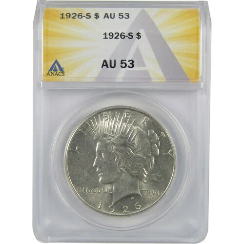 1926 S Peace Dollar AU 53 ANACS Silver $1 Coin SKU:I18606商品について認証：ANACS流通/非流通：流通額面：1ドル純度：0.9造幣局所在地：サンフランシスコ鋳造タイプ：ビジネス発行年...