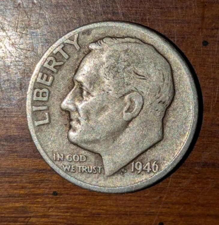 1946 10c Silver Dime Full Torch Extremely Fine Au First Year Silver Coin商品について額面 10セント流通/非流通 流通コイン ルーズベルト組成 銀年 1946年打刻タイ...